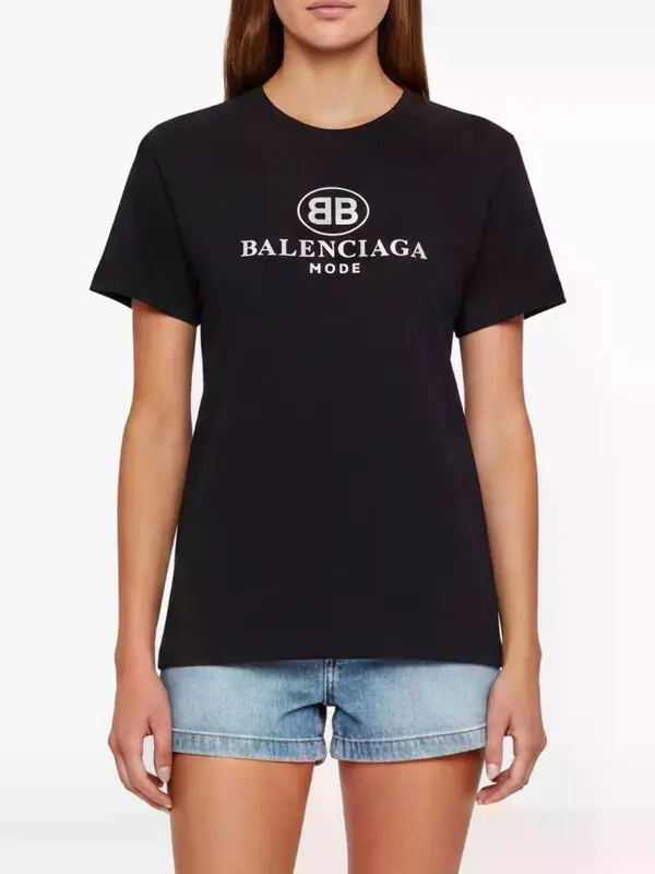 Balenciaga Bb Mode Logo T-shirt - Black
