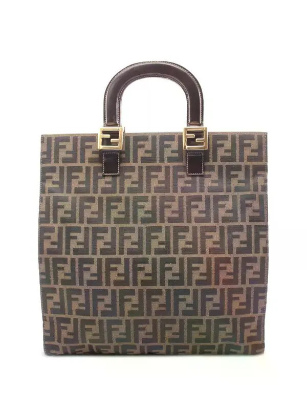 Fendi 2000s Zucca Monogram Tote Bag - Brown