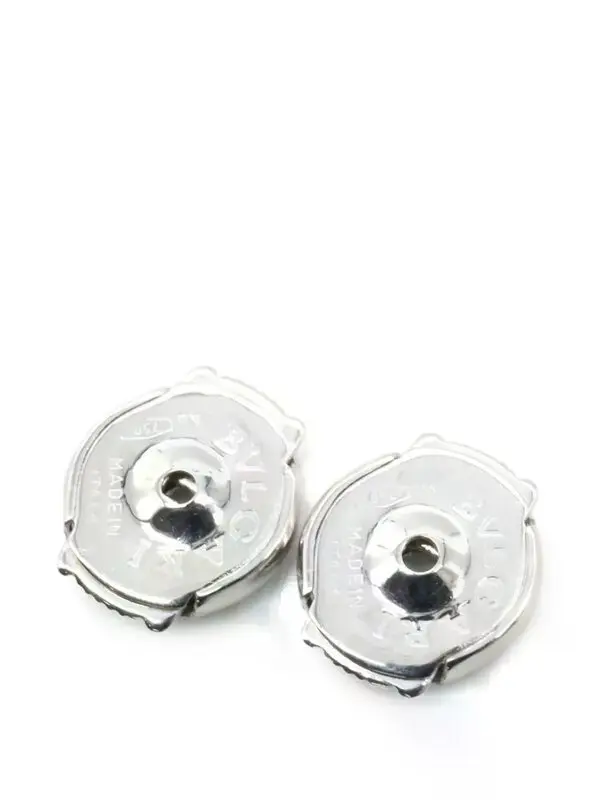 BVLGARI Diamond Stud Earrings In 18k White Gold