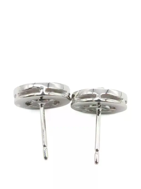 BVLGARI Diamond Stud Earrings In 18k White Gold