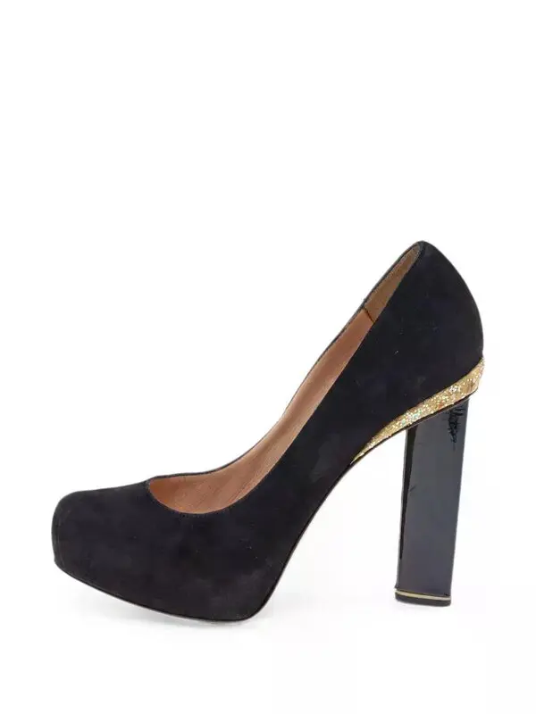 NICHOLAS KIRKWOOD Suede Platform Pumps - Black