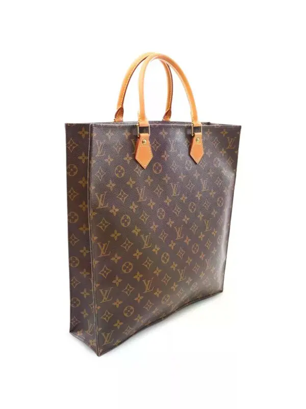 LOUIS VUITTON Monogram Sac Plat Tote Bag - Brown