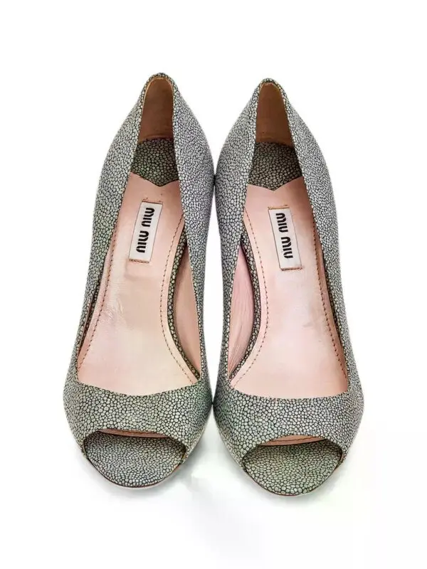 Miu Miu Peep-toe Wedge Pumps