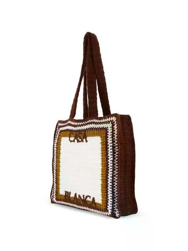 Casablanca Crochet-knit Cotton Tote Bag