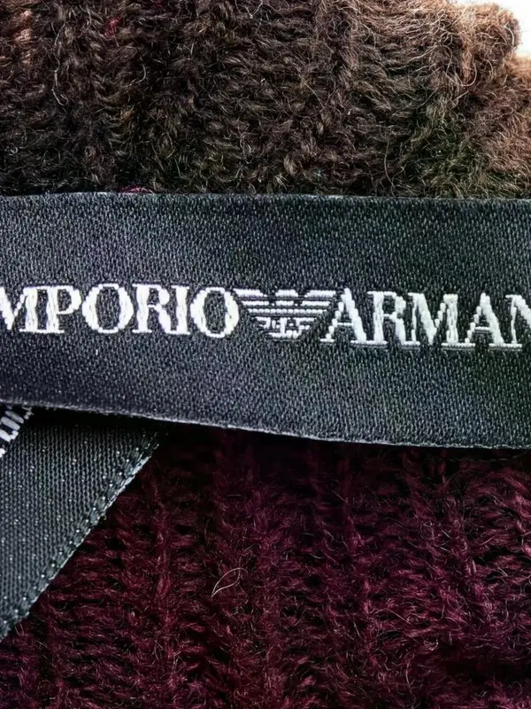 Emporio Armani Ruffled Pom-pom Scarf