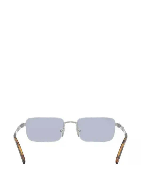 Prada Tone Rectangle Frame Sunglasses - Silver