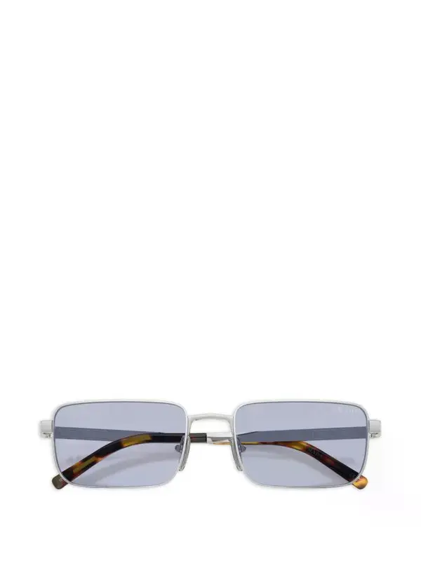 Prada Tone Rectangle Frame Sunglasses - Silver