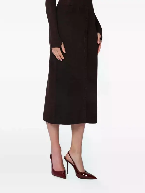 Victoria Beckham Button-up Knitted Midi Skirt