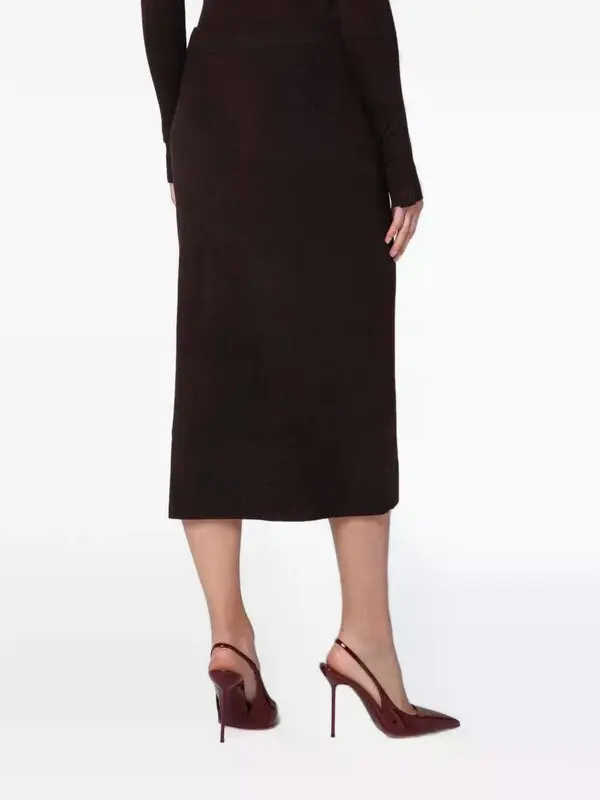 Victoria Beckham Button-up Knitted Midi Skirt