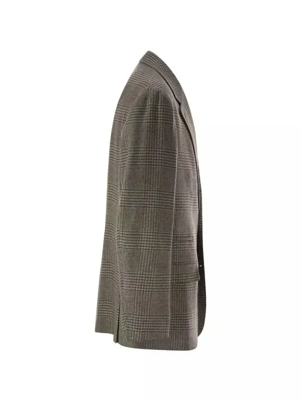 Brunello Cucinelli Check-pattern Long-sleeve Blazer