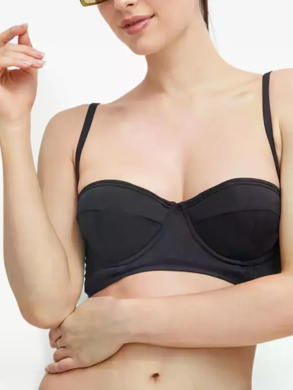 Kate Spade New York Shirred Zip Bikini - Black