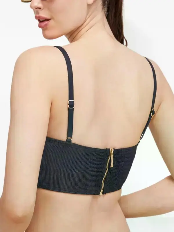 Kate Spade New York Shirred Zip Bikini