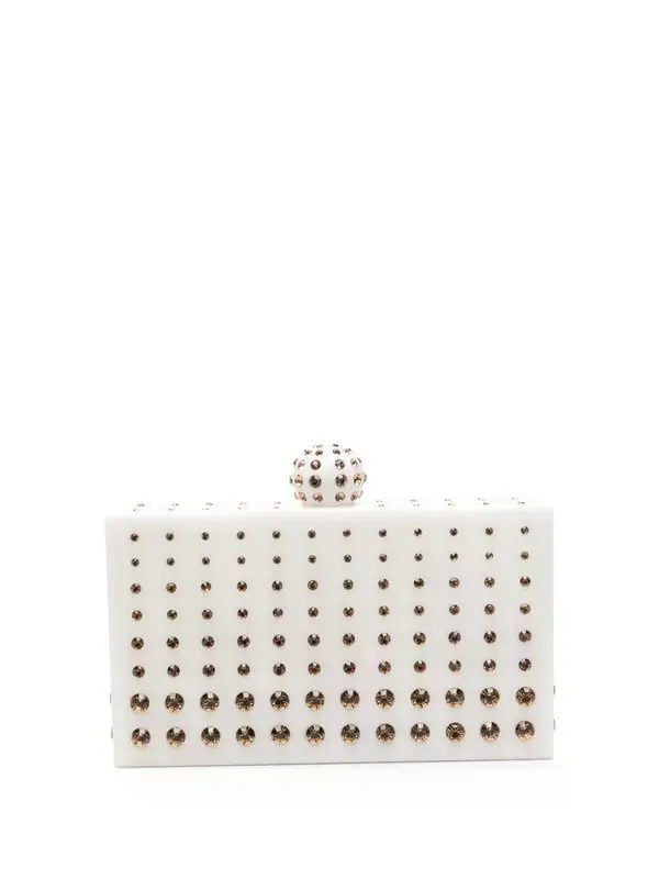 AQUAZZURA Tequila Crystal-embellished Clutch Bag - White