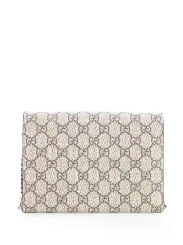 Gucci Dionysus Chain Wallet Gg Coated Canvas Small Crossbody Bag - Brown