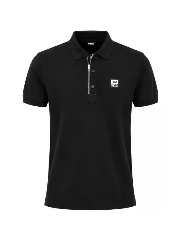DIESEL® Harry Logo-patch Polo Shirt - Black