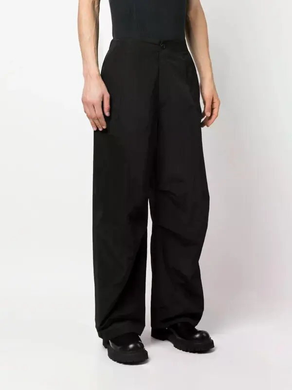 AMOMENTO Ripstop Fatigue Wide-leg Trousers