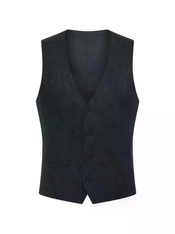 Corneliani Damask Pattern Waistcoat