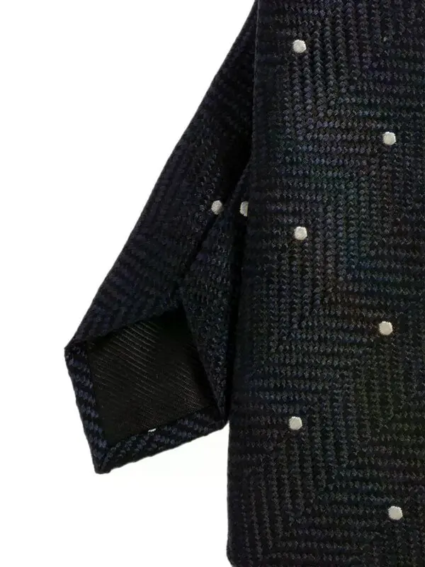 TOM FORD Polka-dot Herringbone-weave Tie - Blue