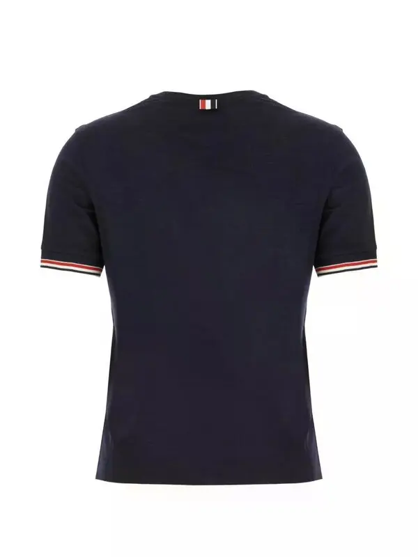 Thom Browne Rwb Stripe Fine-knit T-shirt