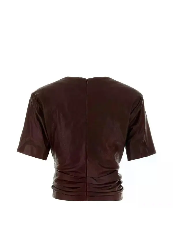 Magda Butrym Leather Rosette Blouse