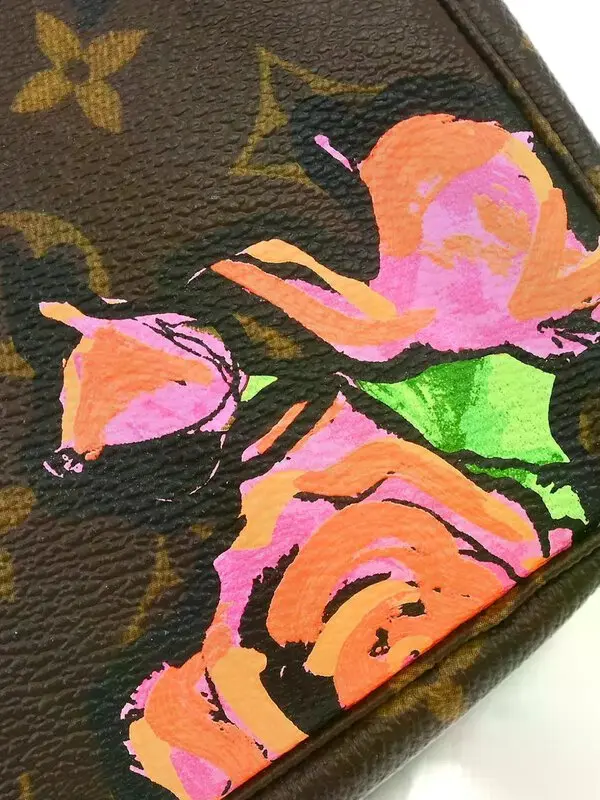 LOUIS VUITTON Monogram Rose Pochette Tote Bag