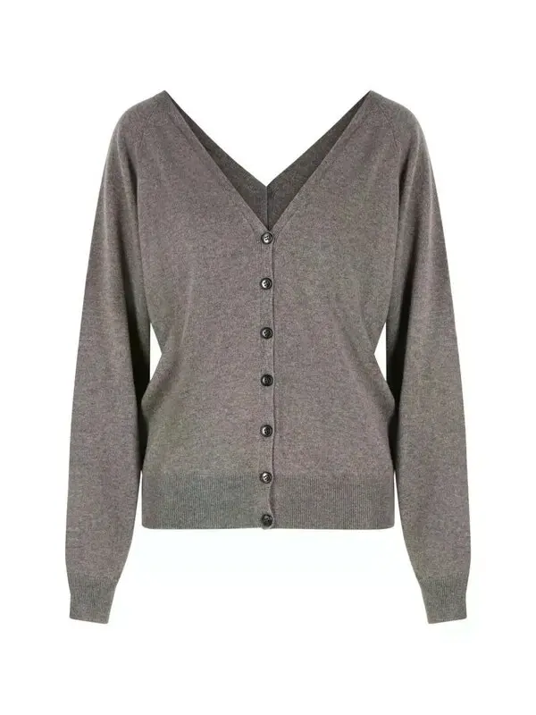 LISA YANG Cashmere V-neck Cardigan - Brown
