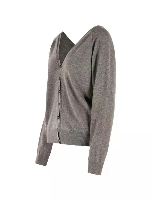LISA YANG Cashmere V-neck Cardigan - Brown