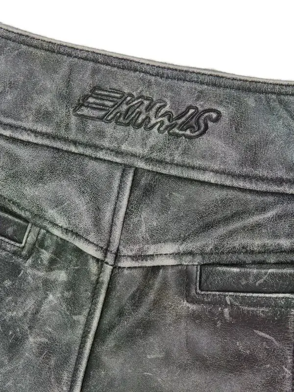 KNWLS Distressed-effect Chain-detail Shorts
