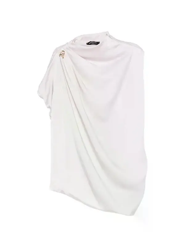 Fabiana Filippi Draped Detail Knot Embellished Top - Neutrals
