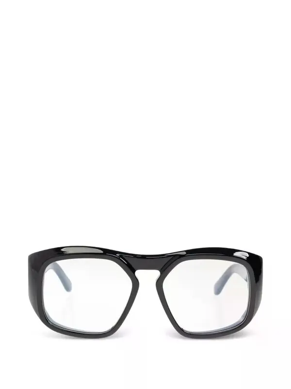 Valentino Garavani Vlogo Geometric-frame Eyeglasses - Black