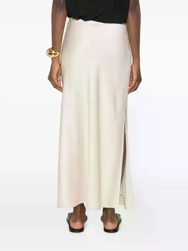 Brunello Cucinelli Satin Finish Side Slit Skirt