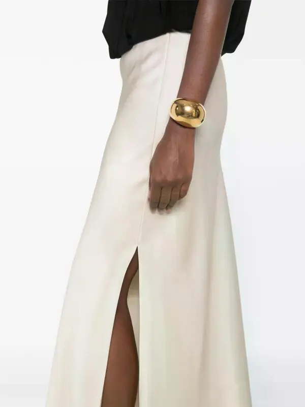 Brunello Cucinelli Satin Finish Side Slit Skirt