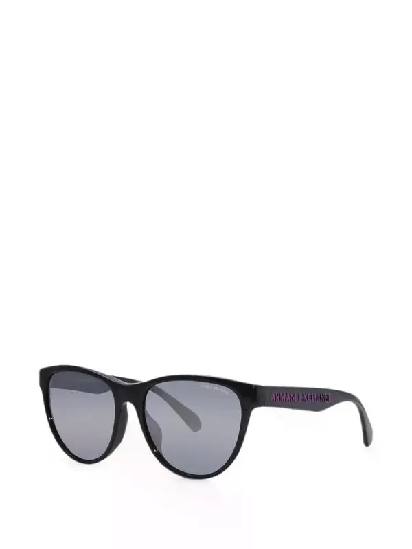 Armani Exchange Logo Print Round Frame Sunglasses