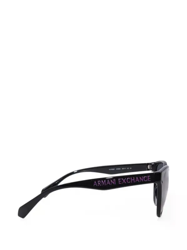 Armani Exchange Logo Print Round Frame Sunglasses