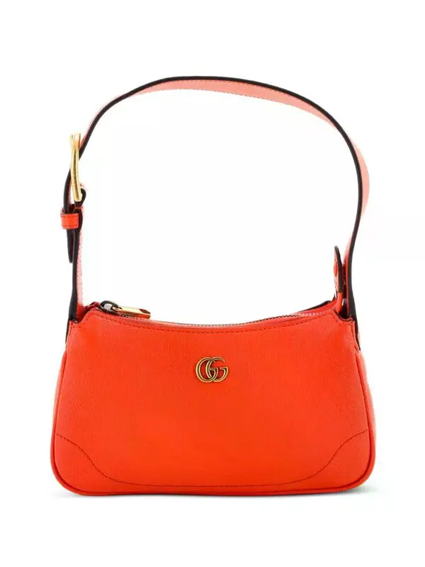 Gucci Aphrodite Leather Mini Shoulder Bag - Orange