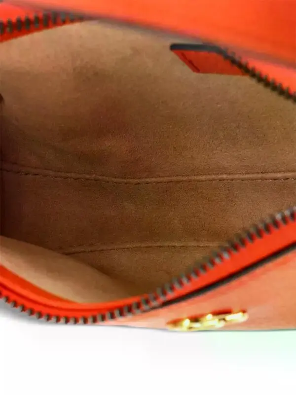 Gucci Aphrodite Leather Mini Shoulder Bag - Orange