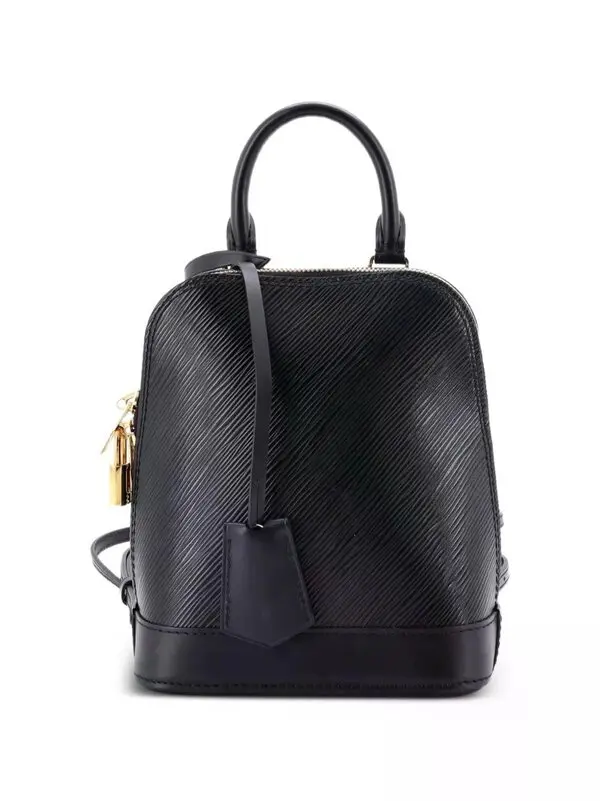 LOUIS VUITTON Alma Epi Leather Backpack - Black