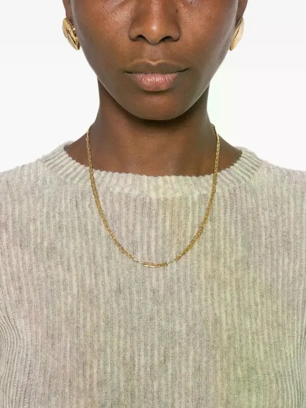 Brunello Cucinelli Ribbed Knit Long Sleeve Top - Grey