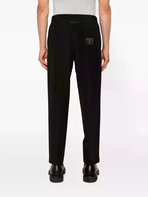 MAISON MARGIELA Drawstring Waist Logo Patch Trousers