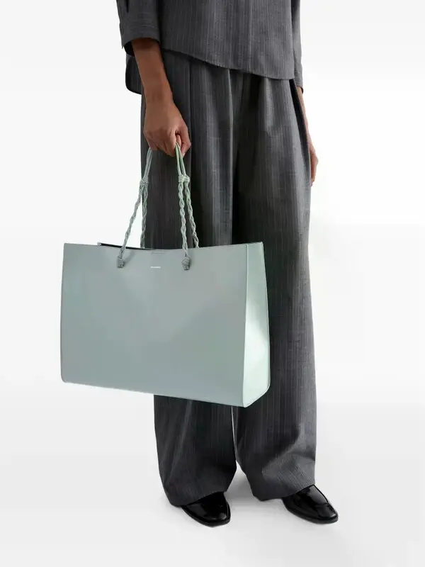 JIL SANDER Tangle Knotted Leather Tote Bag - Blue