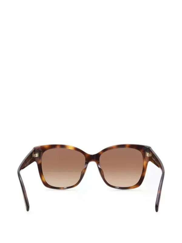 Burberry Tortoiseshell Effect Logo Plaque Square Frame Sunglasses