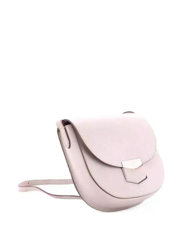 Celine Trotteur Grainy Leather Small Crossbody Bag - Grey