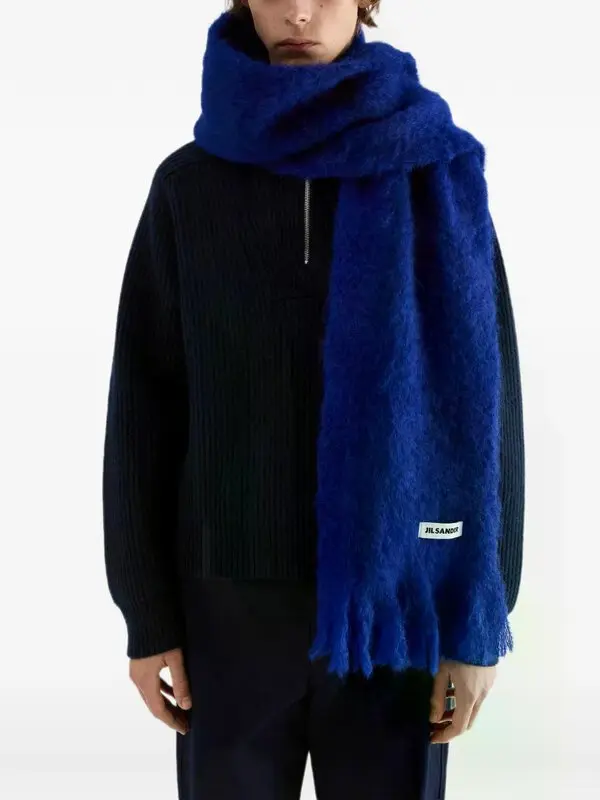 JIL SANDER Slim Wool Blend Scarf