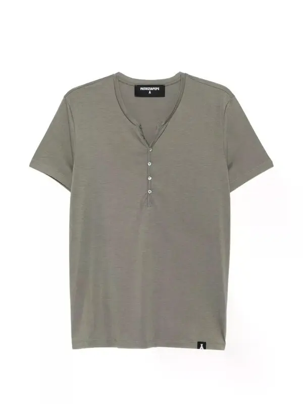Patrizia Pepe Henley T-shirt - Green