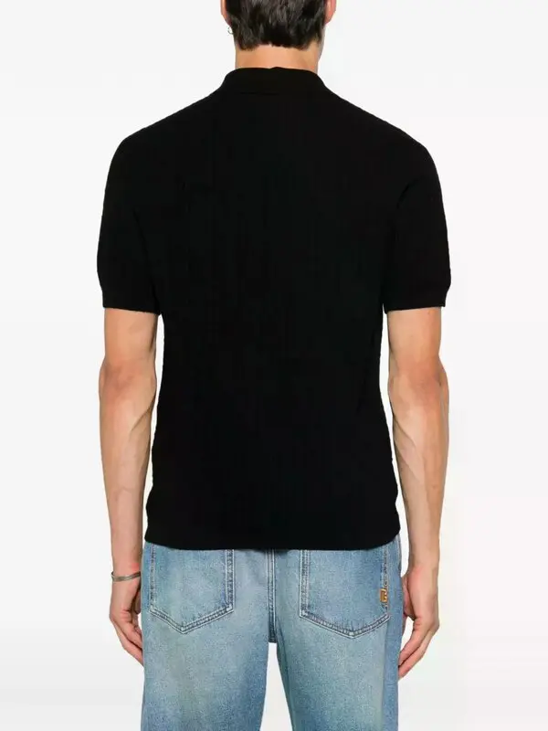 Balmain Ribbed-knit Polo Shirt