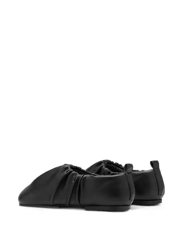 YUME YUME Wrinkle Flat Ballet Flats - Black