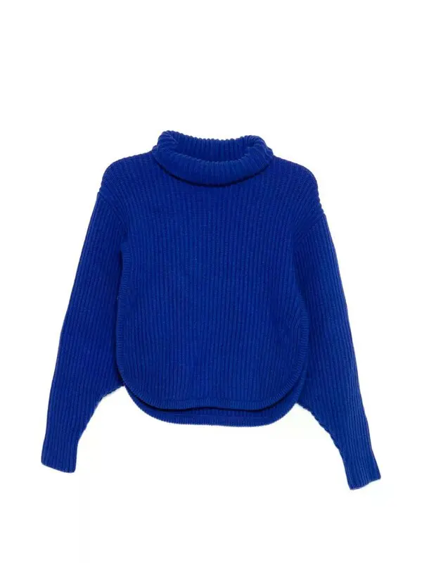 Antonio Berardi Ribbed Roll-neck Sweater - Blue