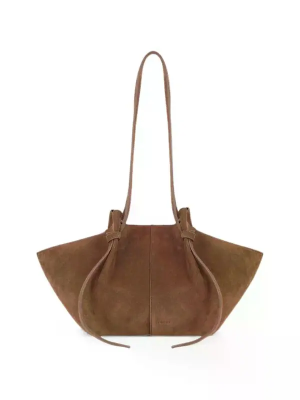 Yuzefi Mochi Pleated Shoulder Bag - Brown