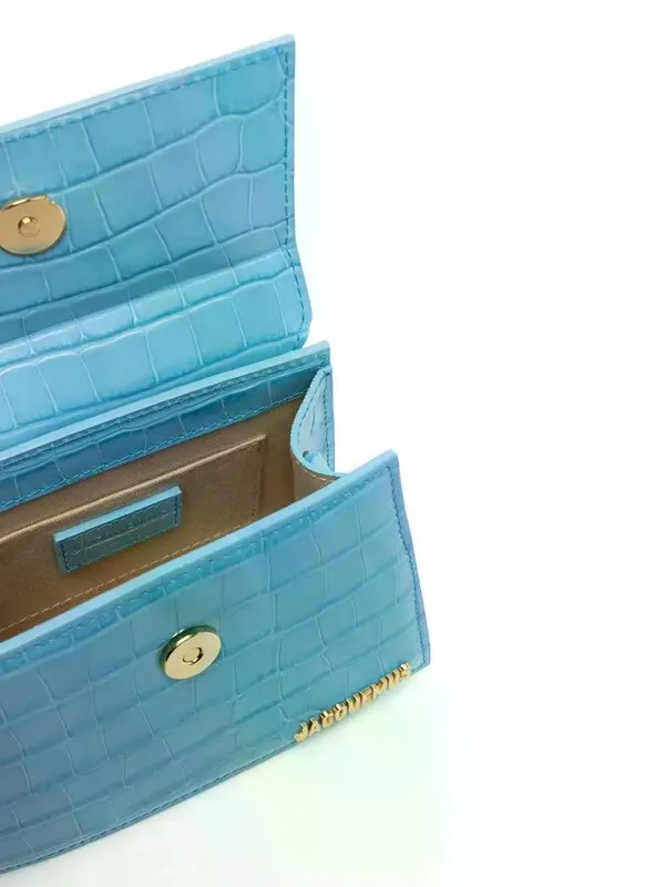 Jacquemus Le Chiquito Crocodile-embossed Tote Bag - Blue