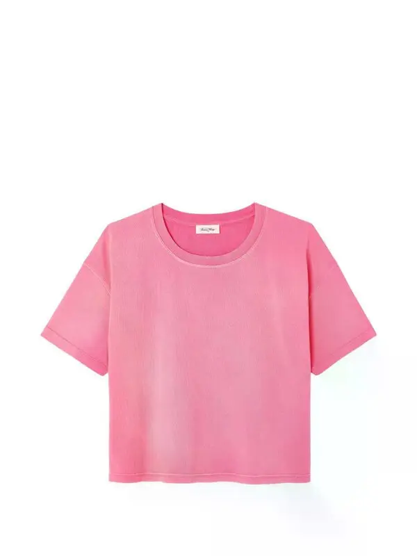 American Vintage Crewneck Cotton T-shirt - Pink